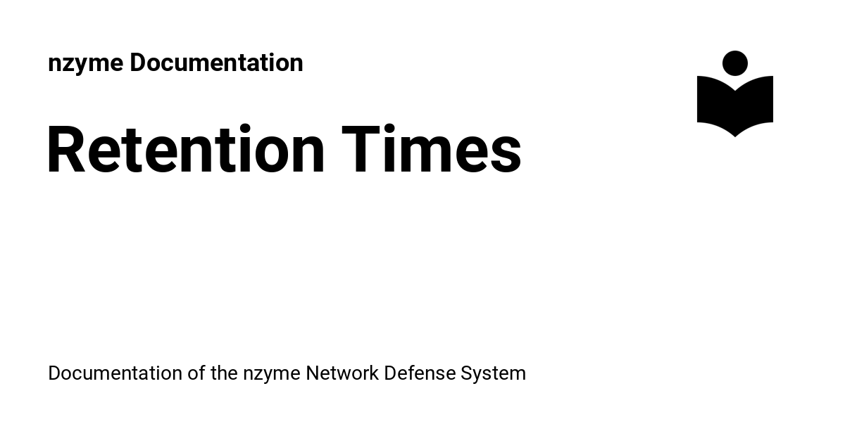 Retention Times Nzyme Documentation